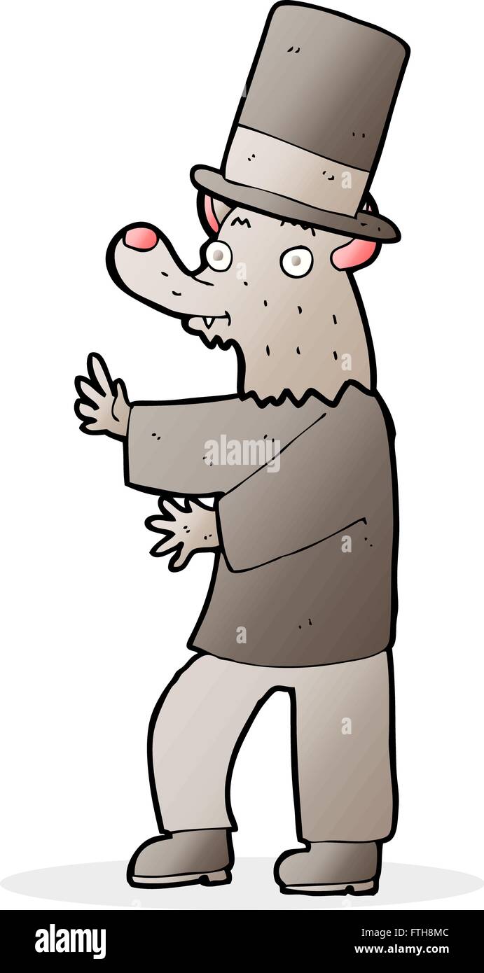 cartoon werewolf in top hat Stock Vector Image & Art - Alamy