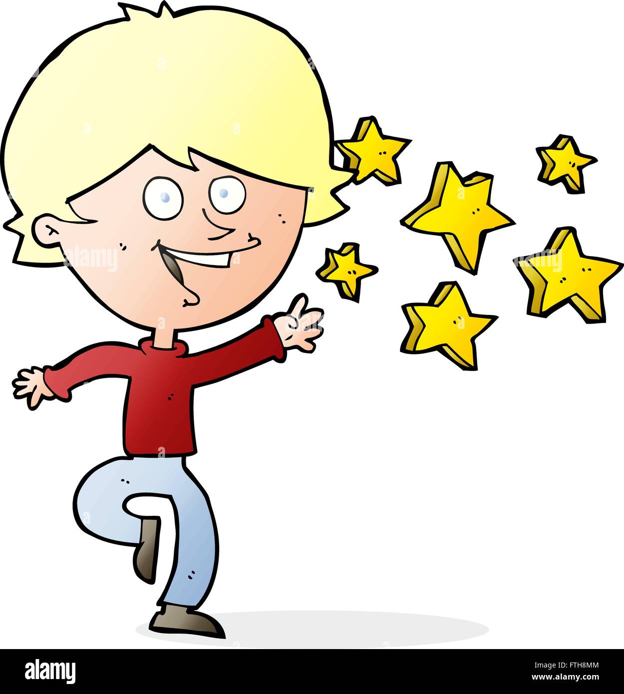 cartoon excited boy Stock Vector Image & Art - Alamy