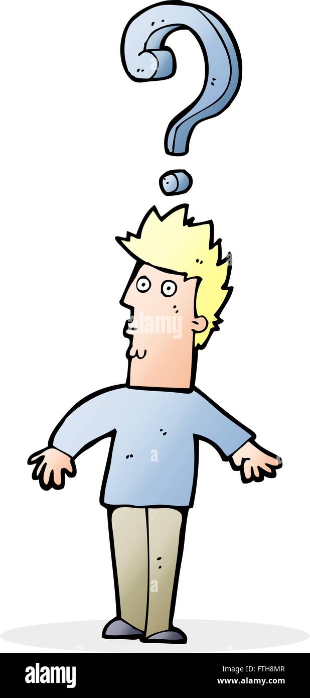 cartoon confused man Stock Vector Image & Art - Alamy