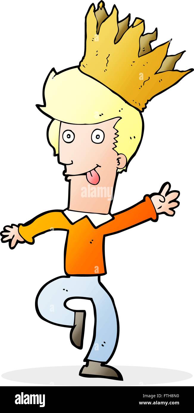 cartoon man with paper crown Stock Vector Image & Art - Alamy