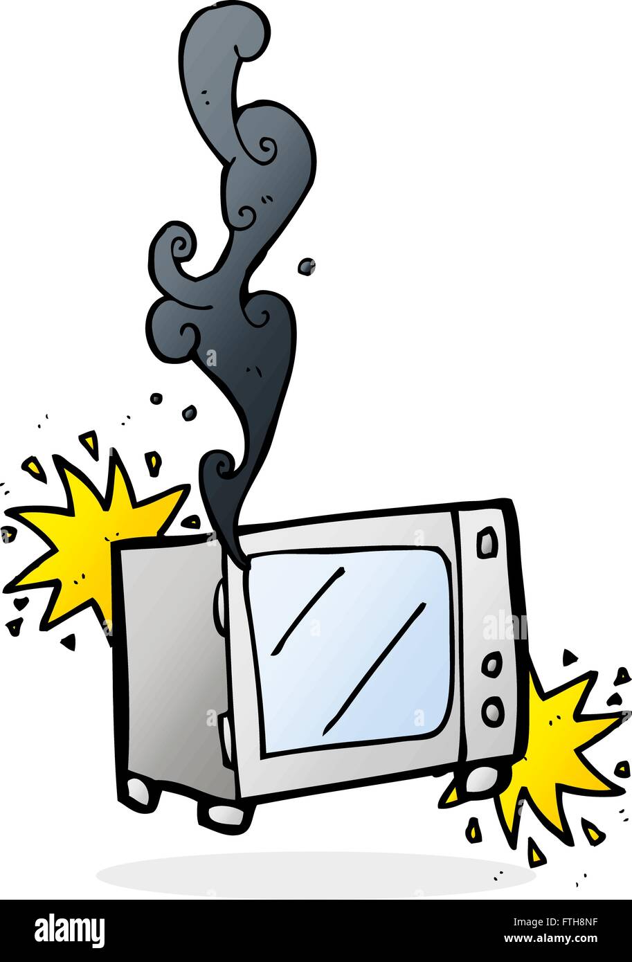 Broken Microwave Stock Vector Images - Alamy