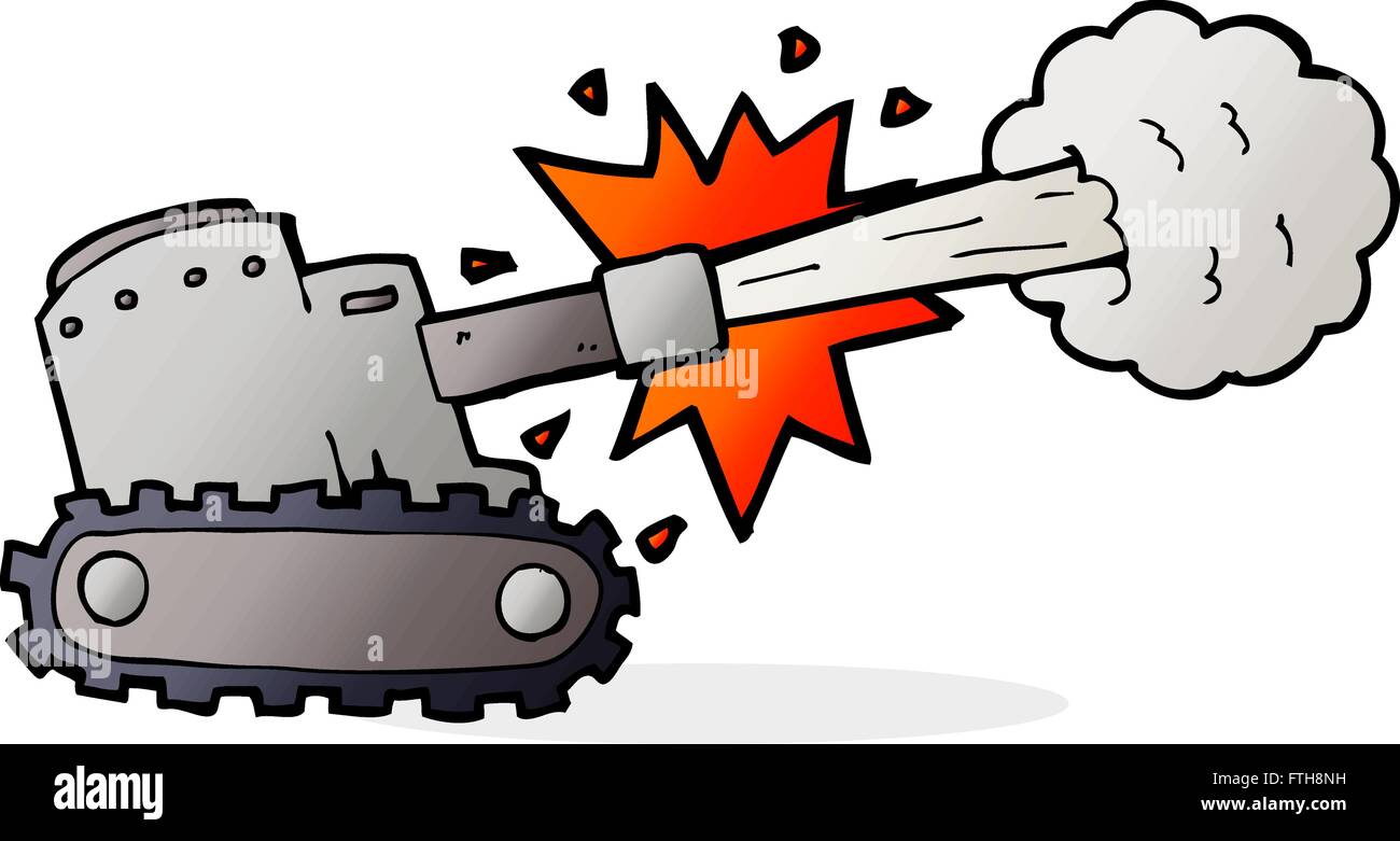 Cartoon firing tank Stock Vector Images - Alamy