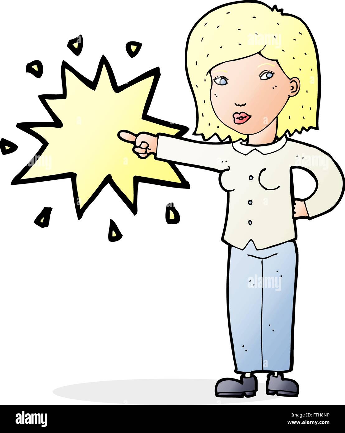 cartoon woman accusing Stock Vector Image & Art - Alamy