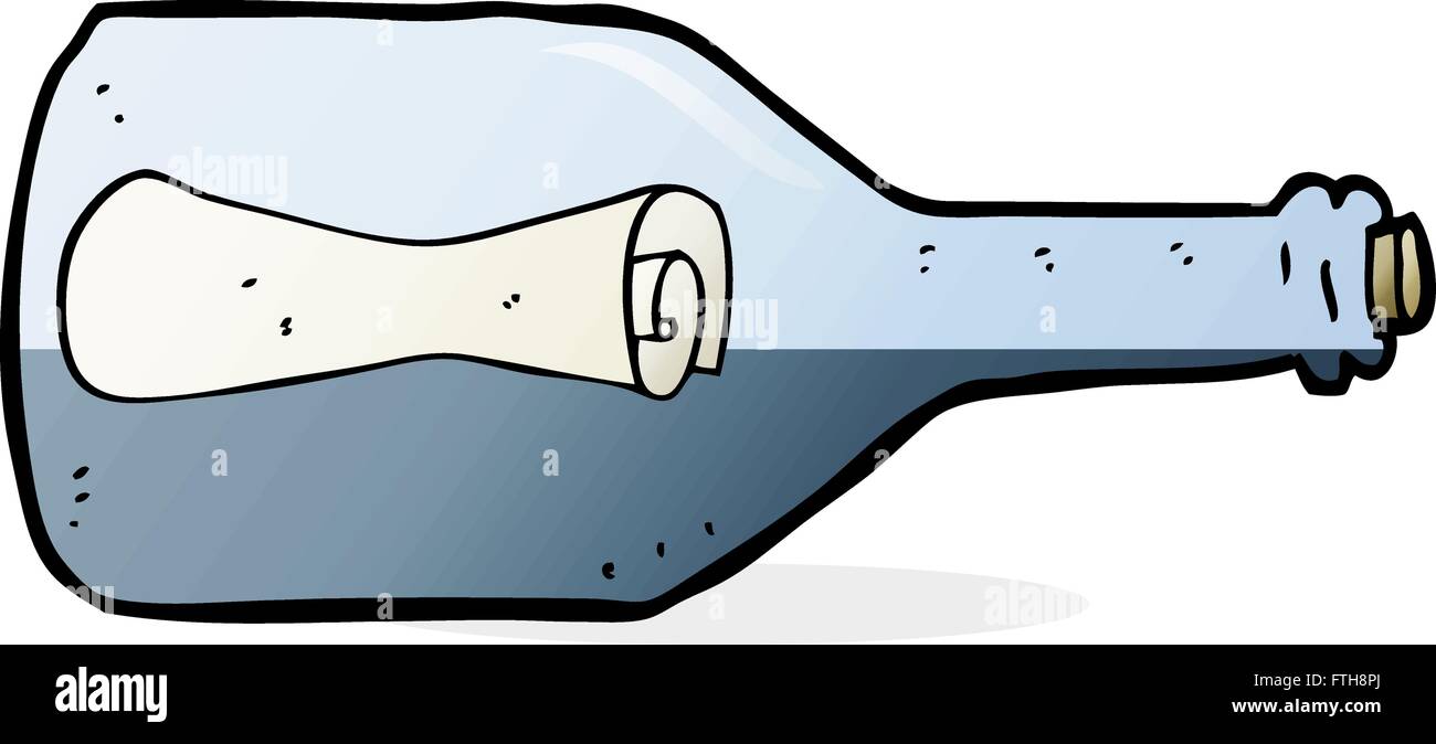 cartoon message in a bottle Stock Vector Image & Art - Alamy