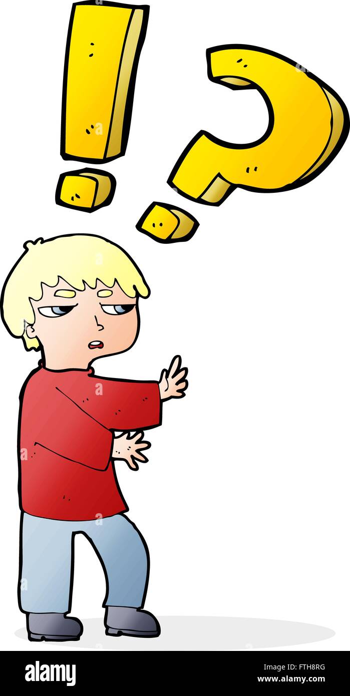 cartoon confused boy Stock Vector Image & Art - Alamy