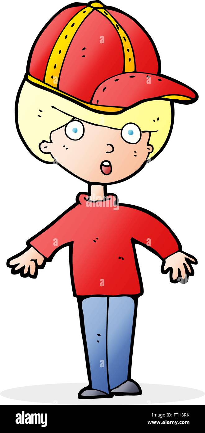 cartoon boy wearing cap Stock Vector Image & Art - Alamy
