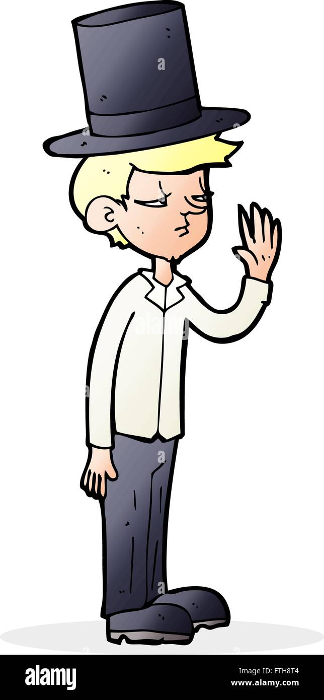 cartoon man wearing top hat Stock Vector Image & Art - Alamy