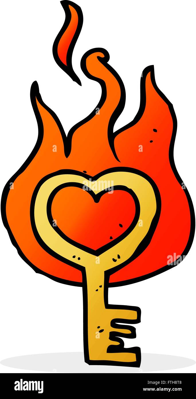 cartoon flaming key Stock Vector Image & Art - Alamy