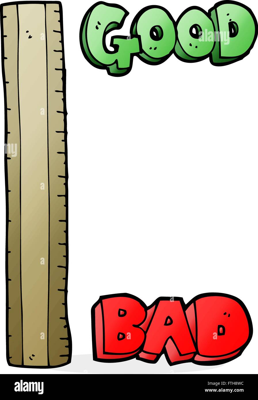 measuring good and bad Stock Vector Image & Art - Alamy
