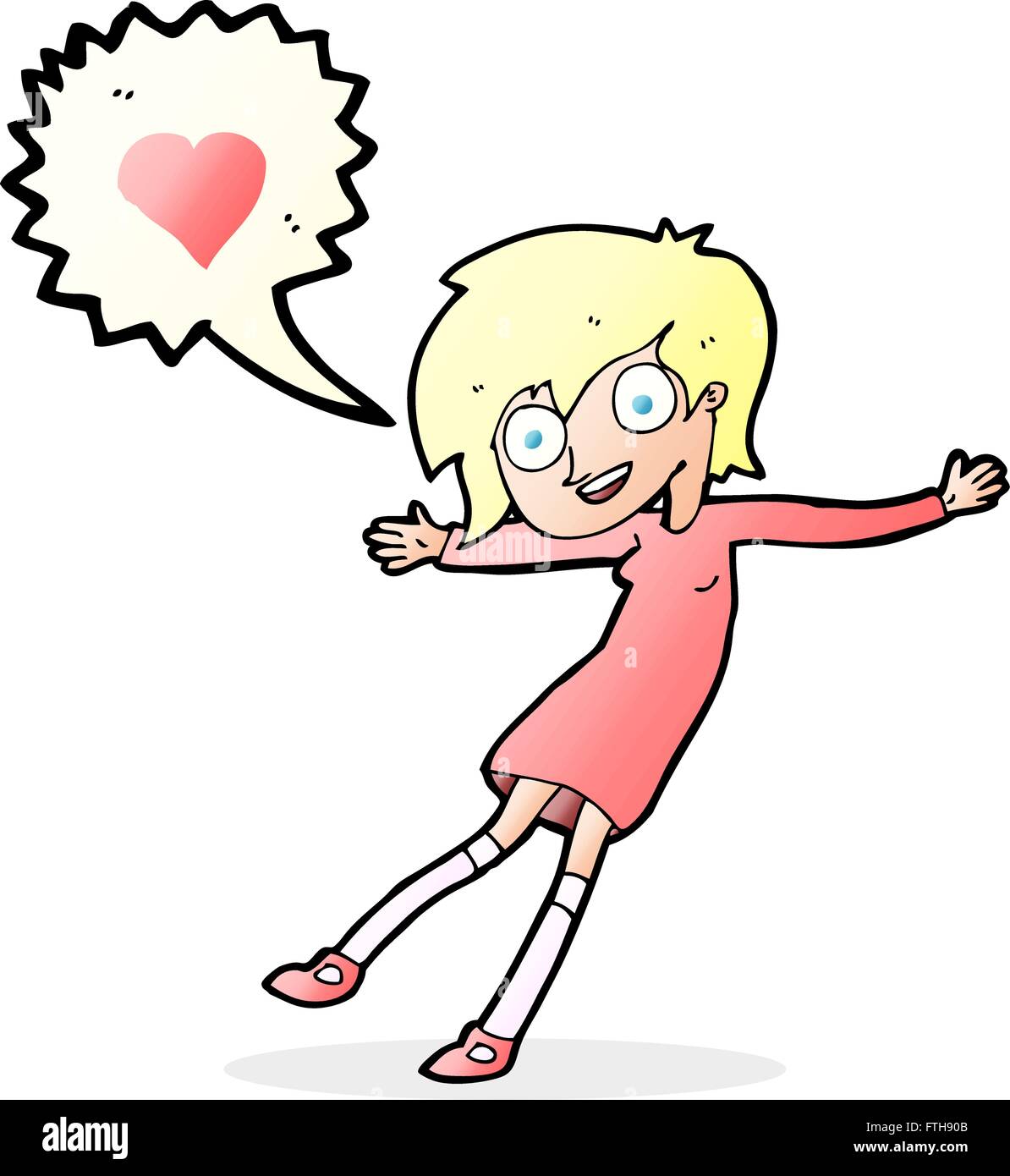 cartoon woman in love Stock Vector Image & Art - Alamy