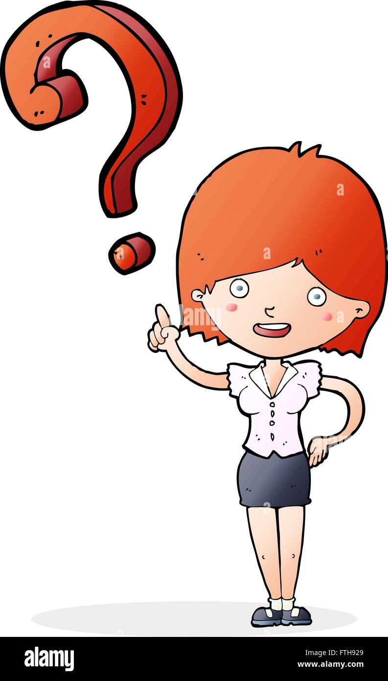 cartoon woman asking question Stock Vector Image & Art - Alamy