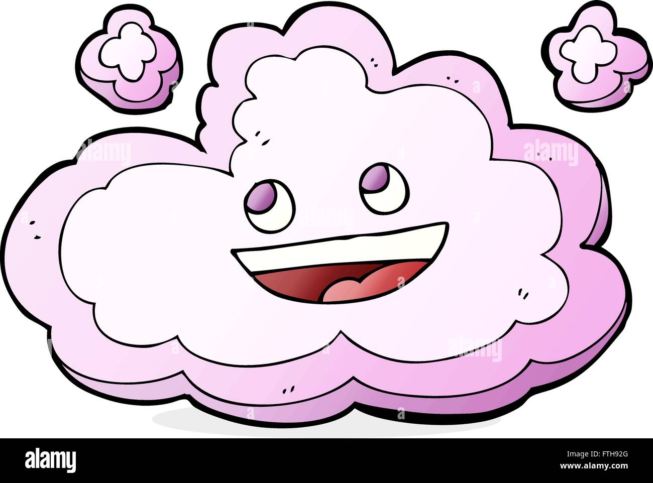 happy pink cloud cartoon Stock Vector Image & Art - Alamy