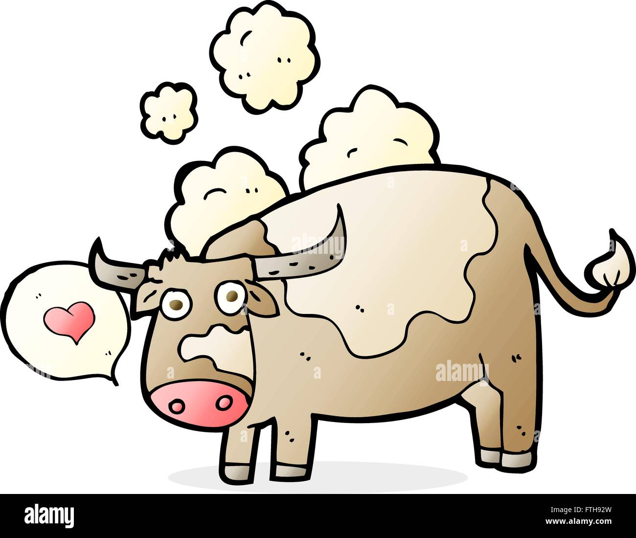 cartoon cow with love heart Stock Vector Image & Art - Alamy