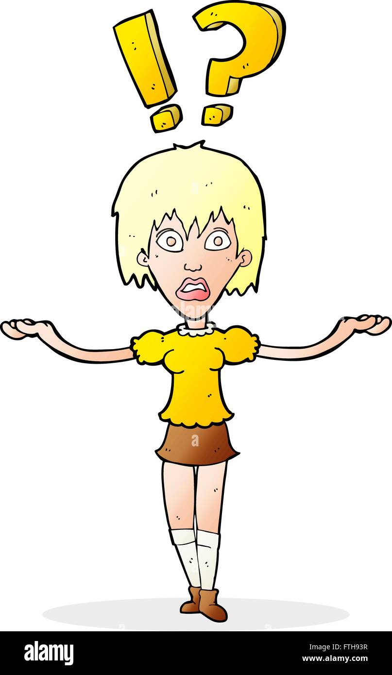 cartoon woman asking question Stock Vector Image & Art - Alamy
