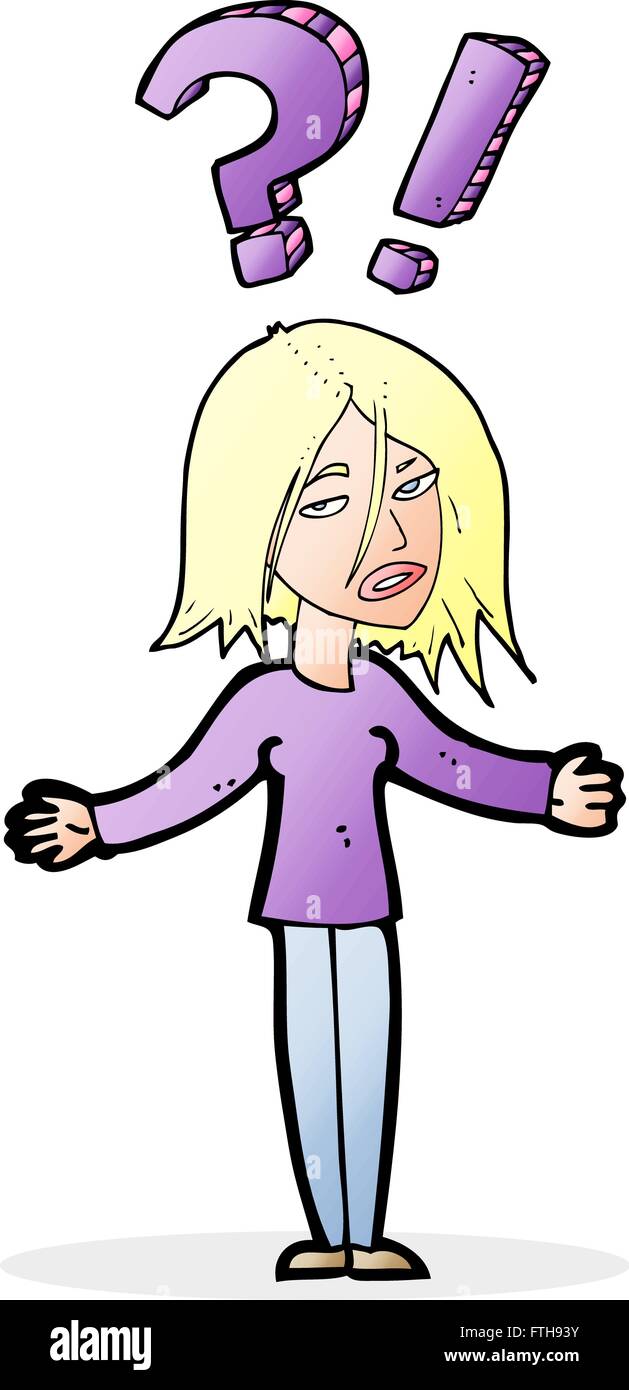 cartoon woman asking question Stock Vector Image & Art - Alamy