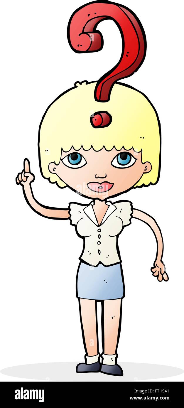 cartoon woman asking question Stock Vector Image & Art - Alamy