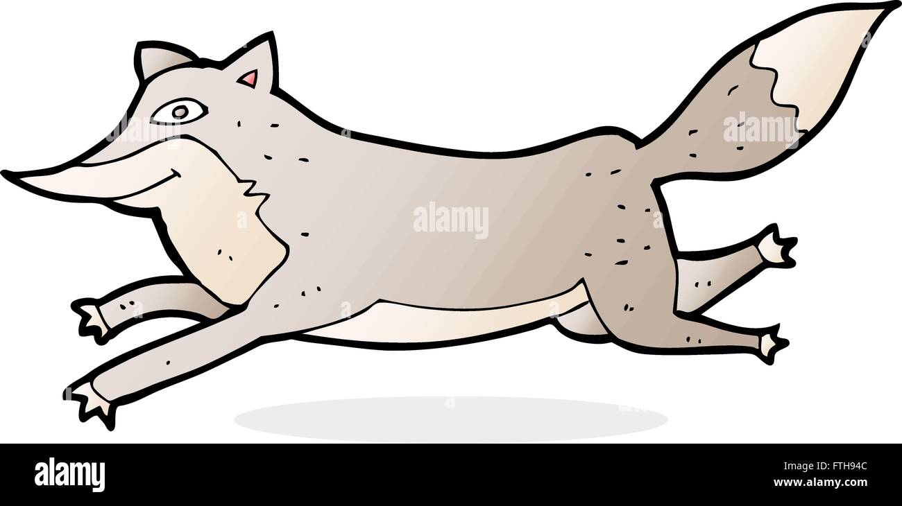 cartoon happy wolf running Stock Vector Image & Art - Alamy