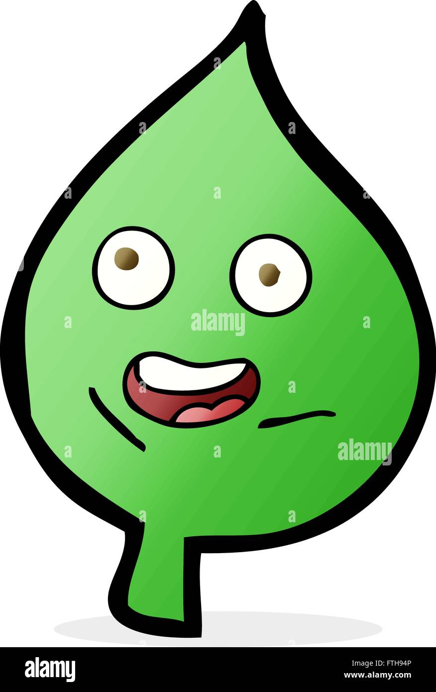 cartoon happy leaf Stock Vector Image & Art - Alamy