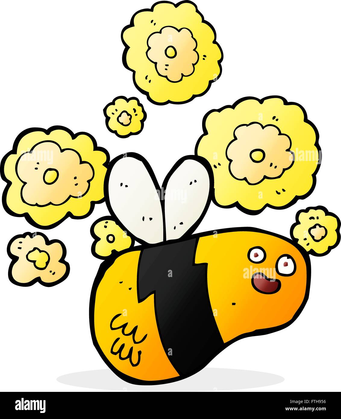 cartoon flying bee Stock Vector Image & Art - Alamy