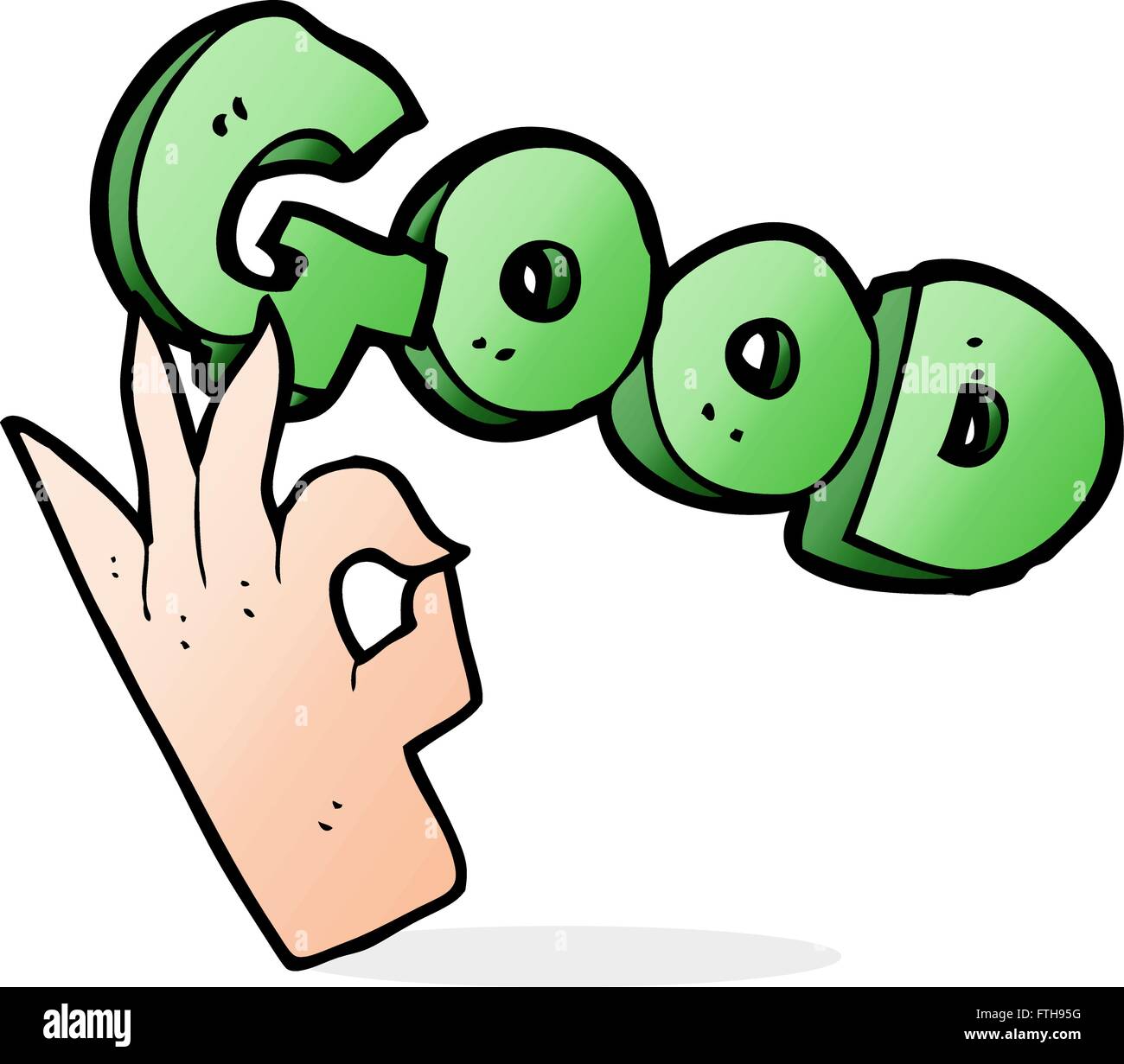 cartoon good symbol with hand Stock Vector Image & Art - Alamy