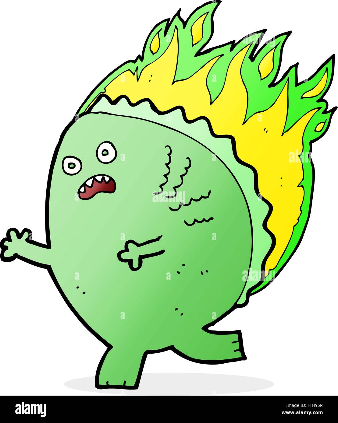 cartoon monster on fire Stock Vector Image & Art - Alamy