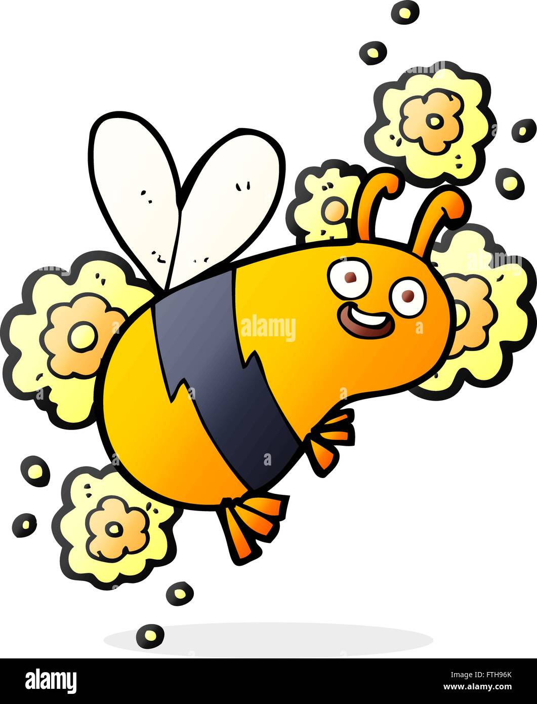 cartoon flying bee Stock Vector Image & Art - Alamy