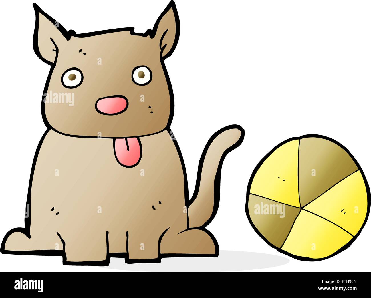 cartoon dog and ball Stock Vector Image & Art - Alamy