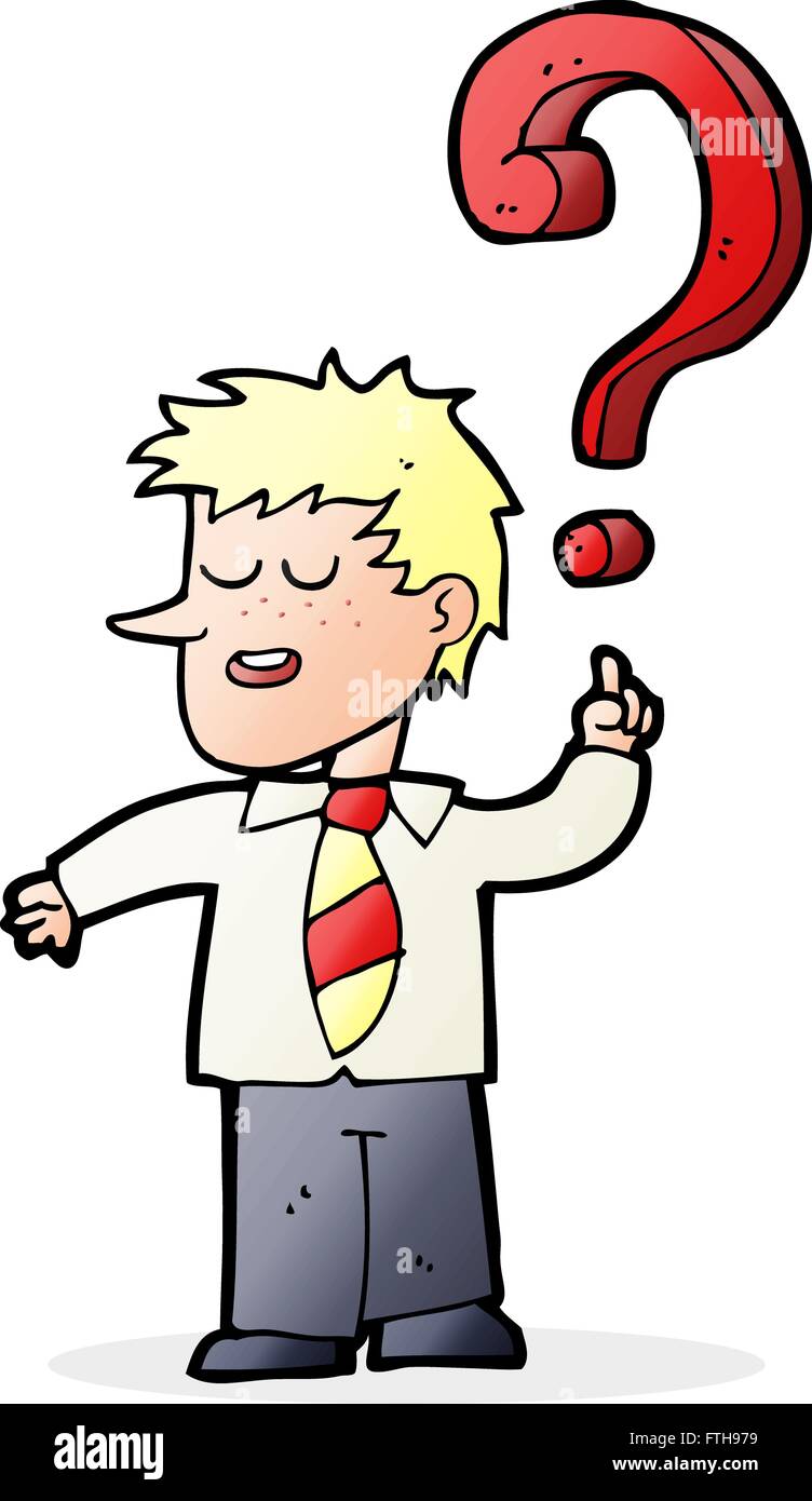cartoon school boy asking question Stock Vector Image & Art - Alamy