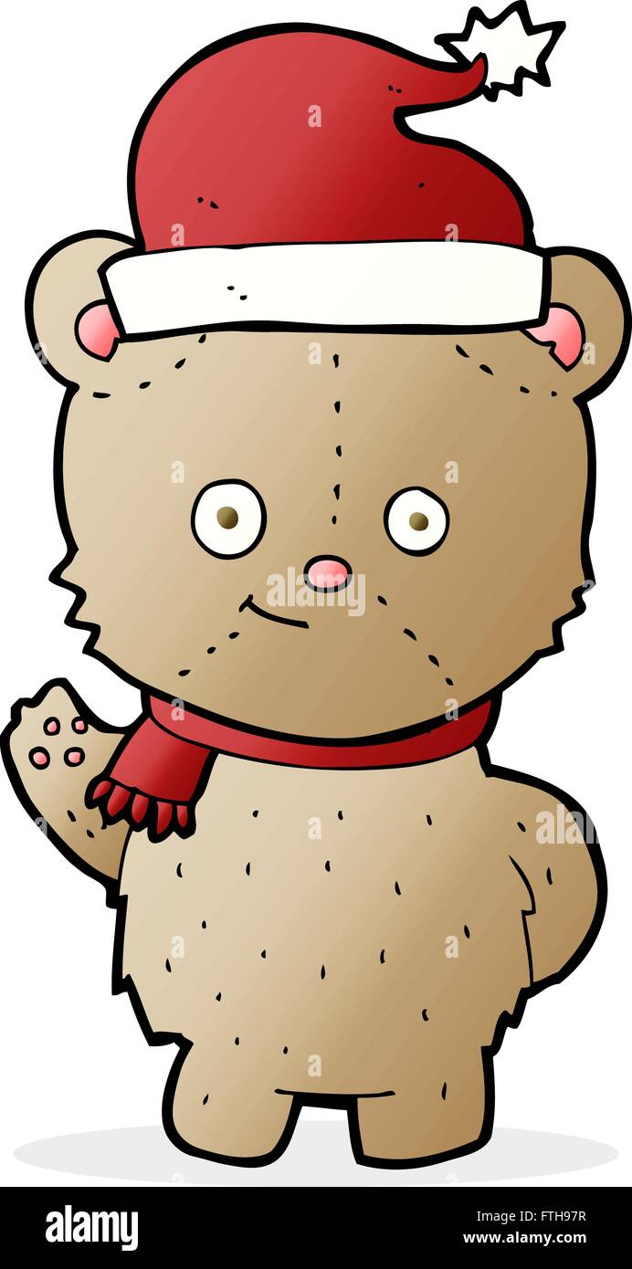 cartoon christmas teddy bear Stock Vector Image & Art - Alamy