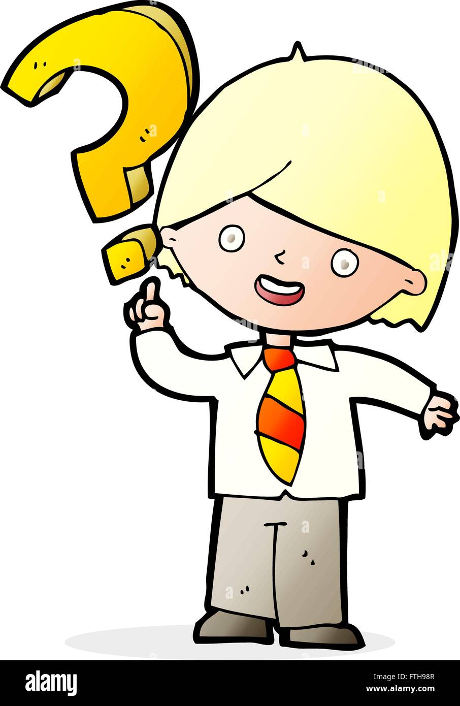 cartoon boy with question Stock Vector Image & Art - Alamy