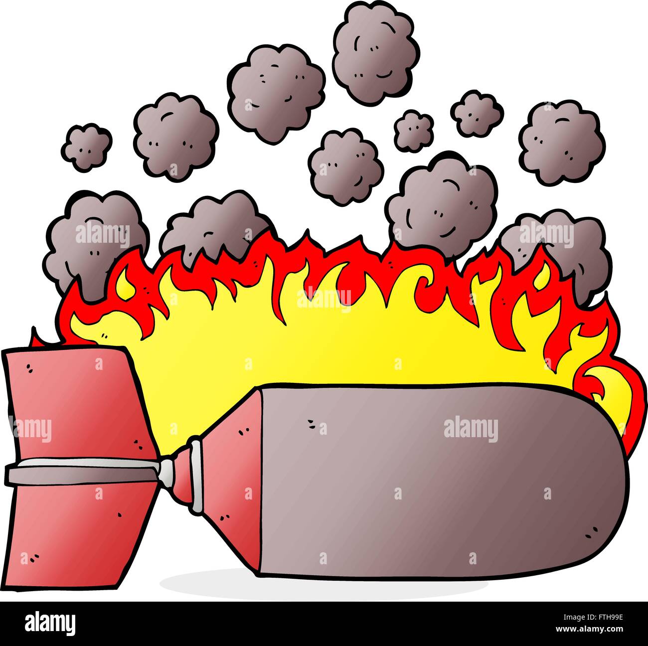 cartoon flaming bomb Stock Vector Image & Art - Alamy