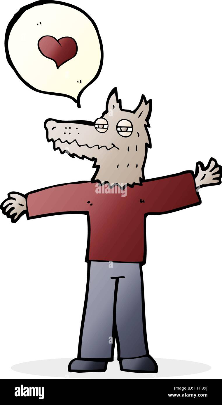 cartoon werewolf in love Stock Vector Image & Art - Alamy