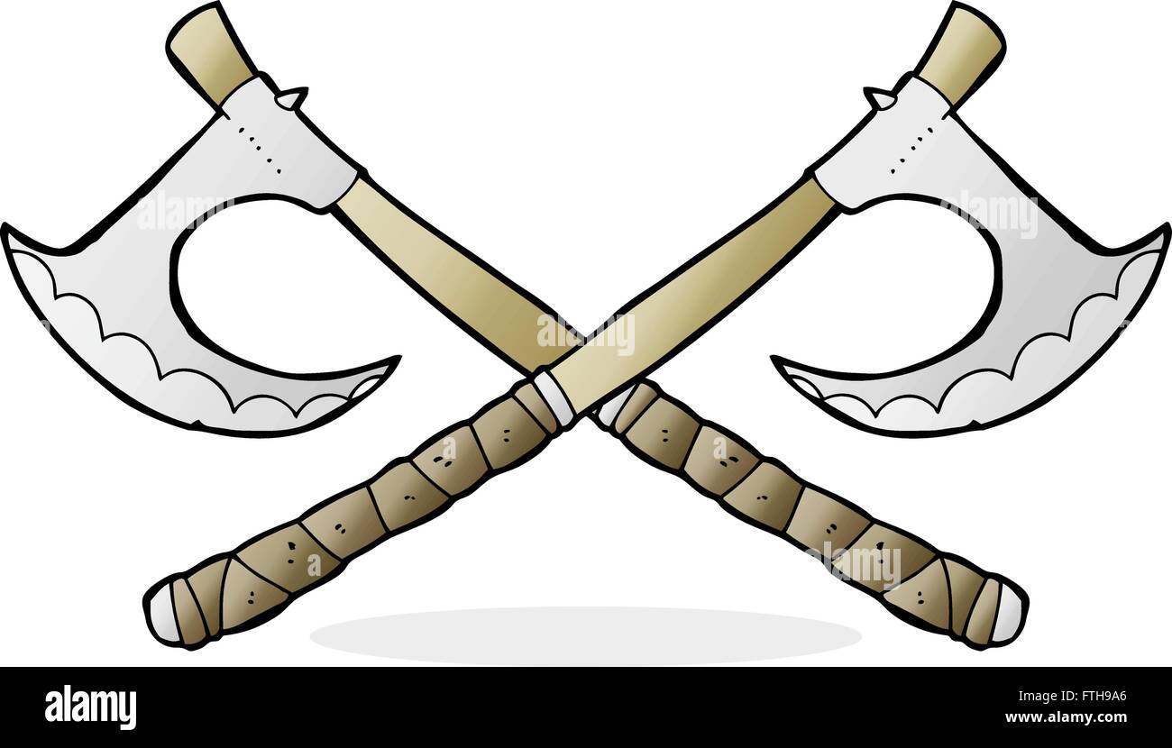 cartoon crossed axes Stock Vector Image & Art - Alamy