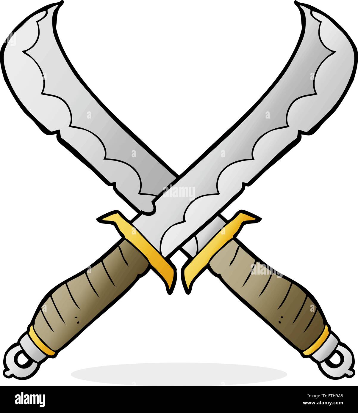 cartoon crossed swords Stock Vector Image & Art - Alamy