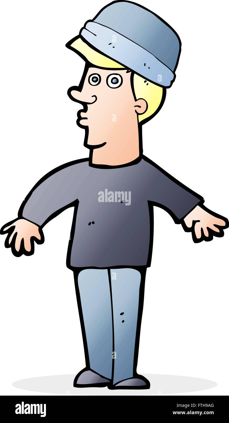 cartoon man wearing hat Stock Vector Image & Art - Alamy
