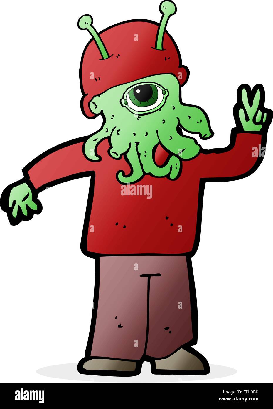 cartoon space alien Stock Vector Image & Art - Alamy