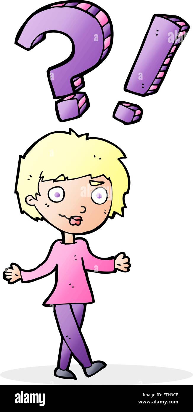 cartoon woman asking question Stock Vector Image & Art - Alamy