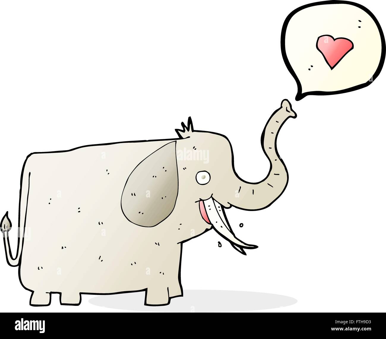 cartoon elephant with love heart Stock Vector Image & Art - Alamy