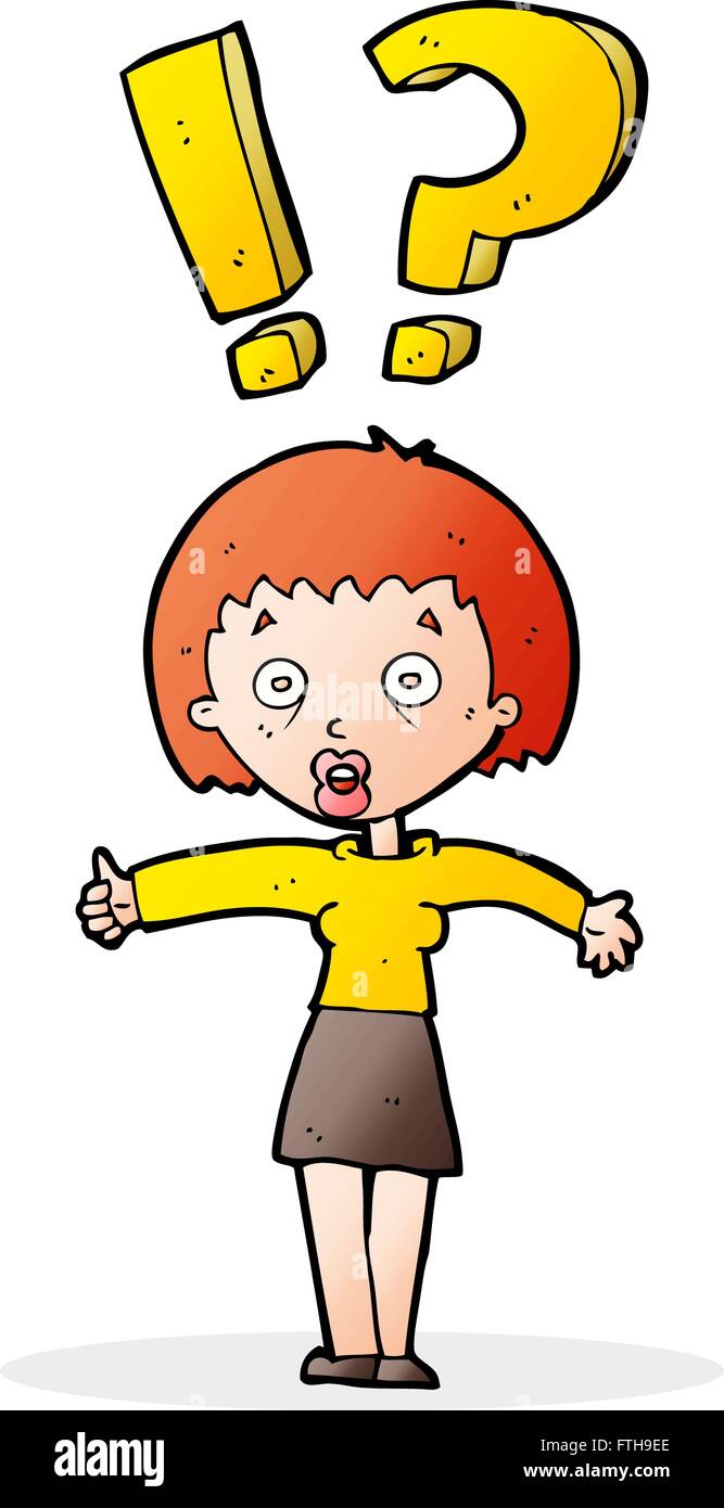 cartoon woman asking question Stock Vector Image & Art - Alamy