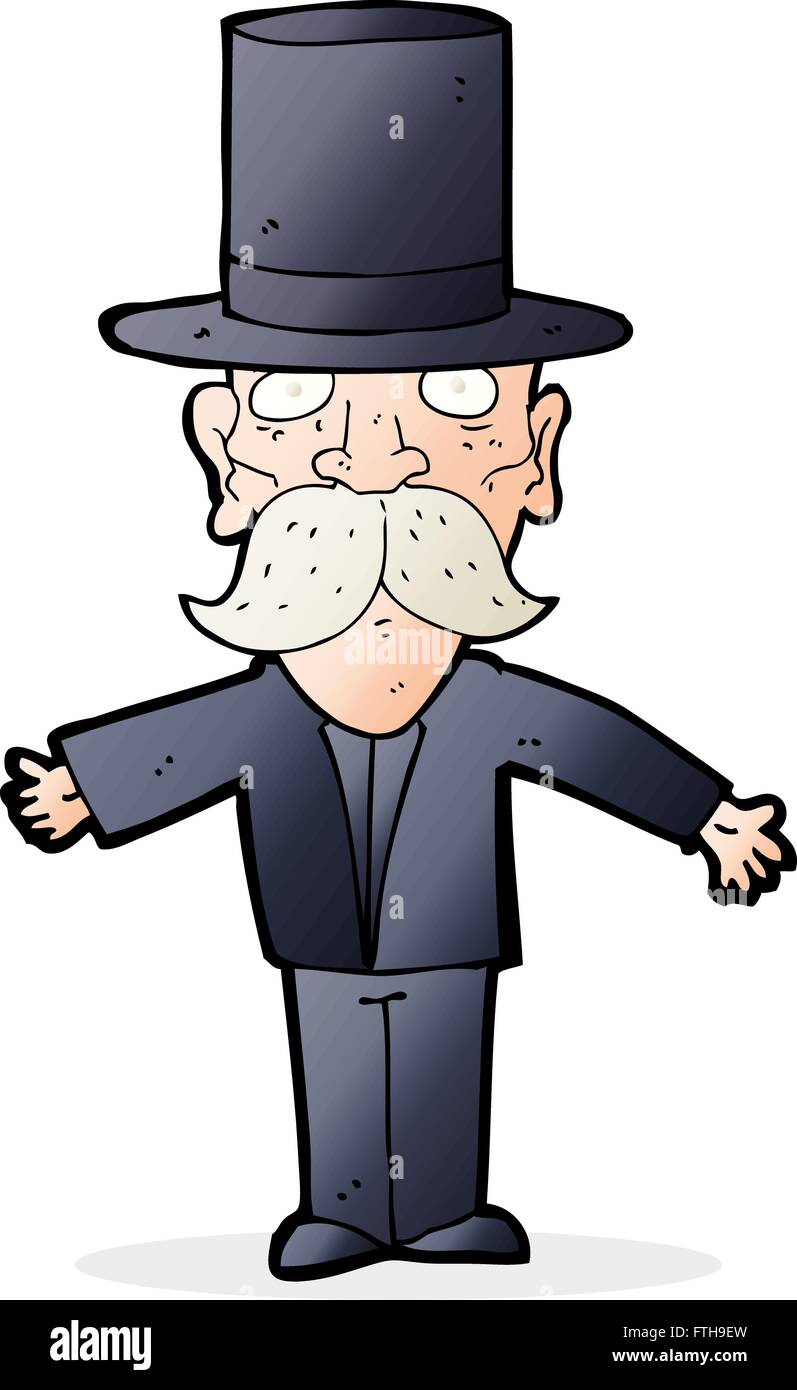 cartoon man wearing top hat Stock Vector Image & Art - Alamy