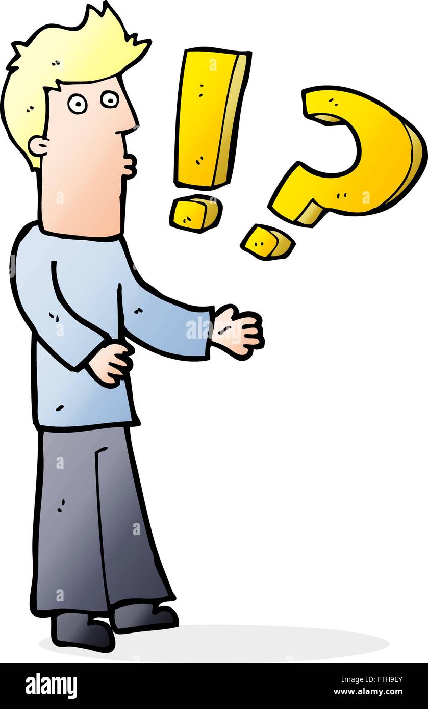 cartoon man asking question Stock Vector Image & Art - Alamy