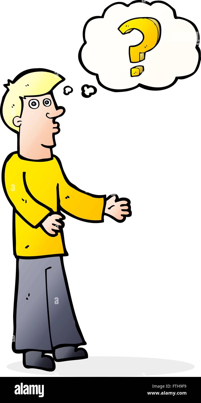 cartoon man asking question Stock Vector Image & Art - Alamy