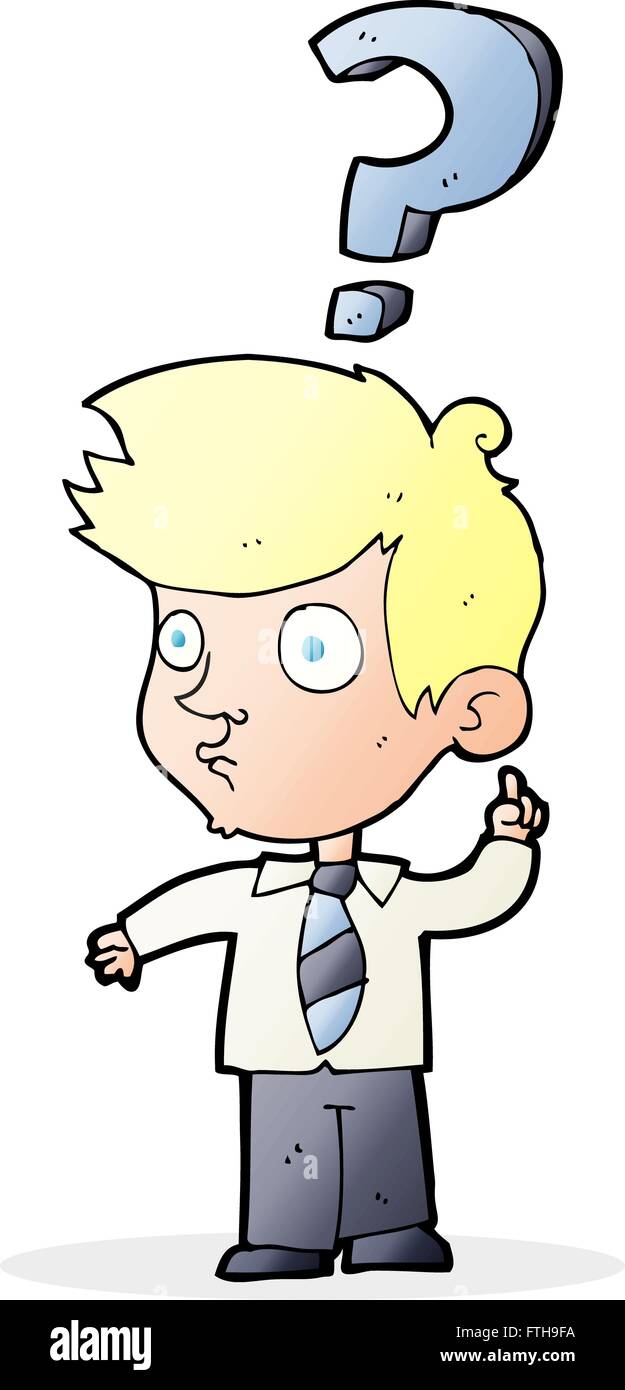 cartoon man asking question Stock Vector Image & Art - Alamy