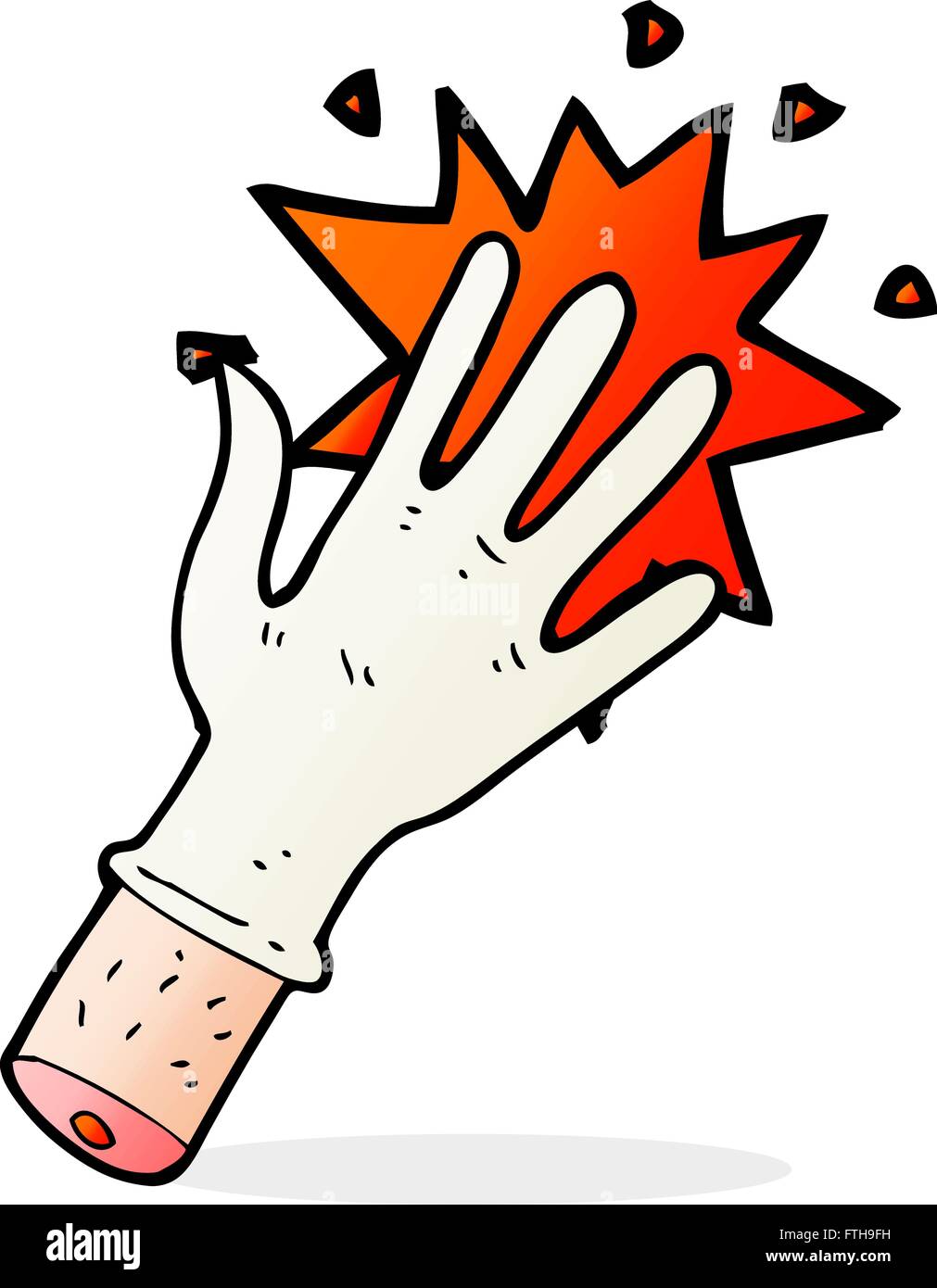 cartoon snapping rubber glove symbol Stock Vector Image & Art - Alamy