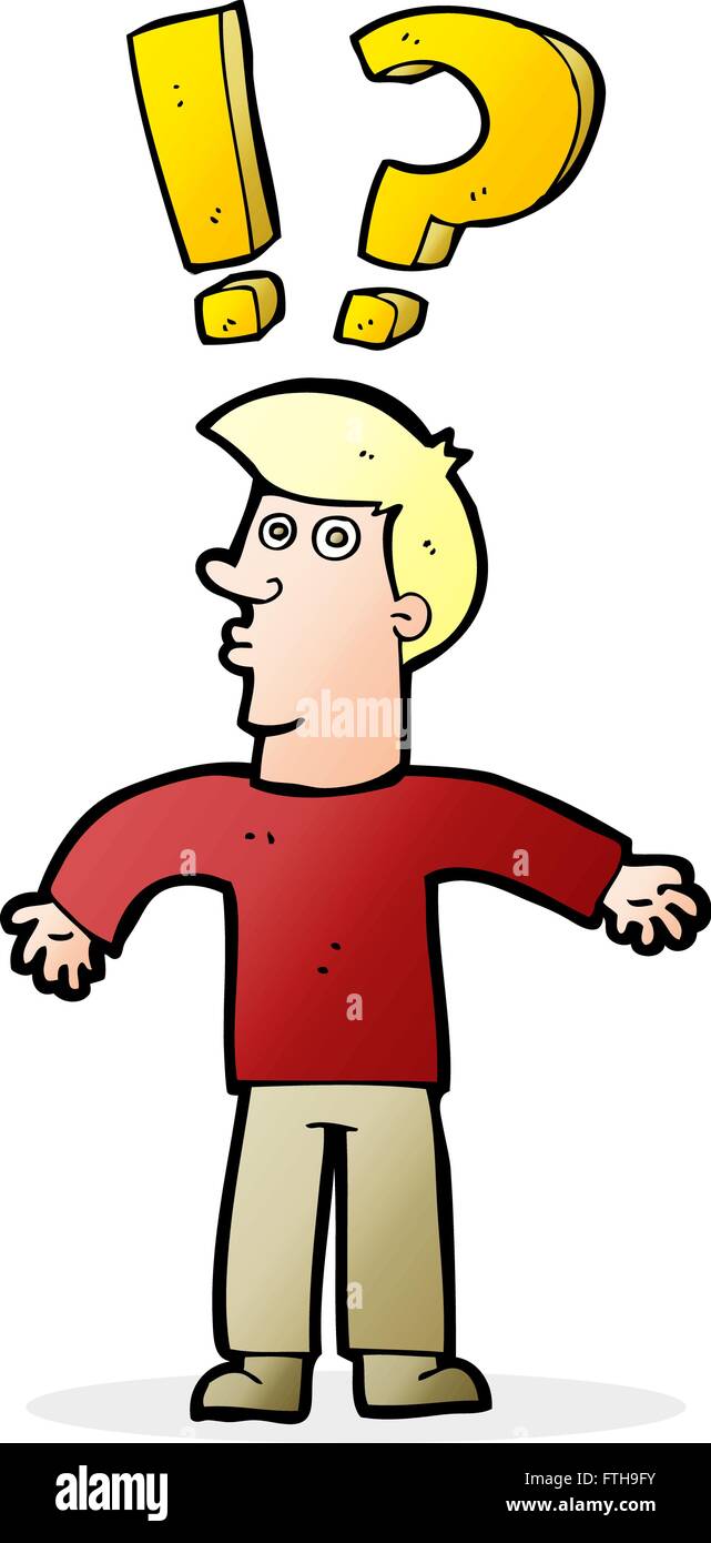 cartoon confused man Stock Vector Image & Art - Alamy
