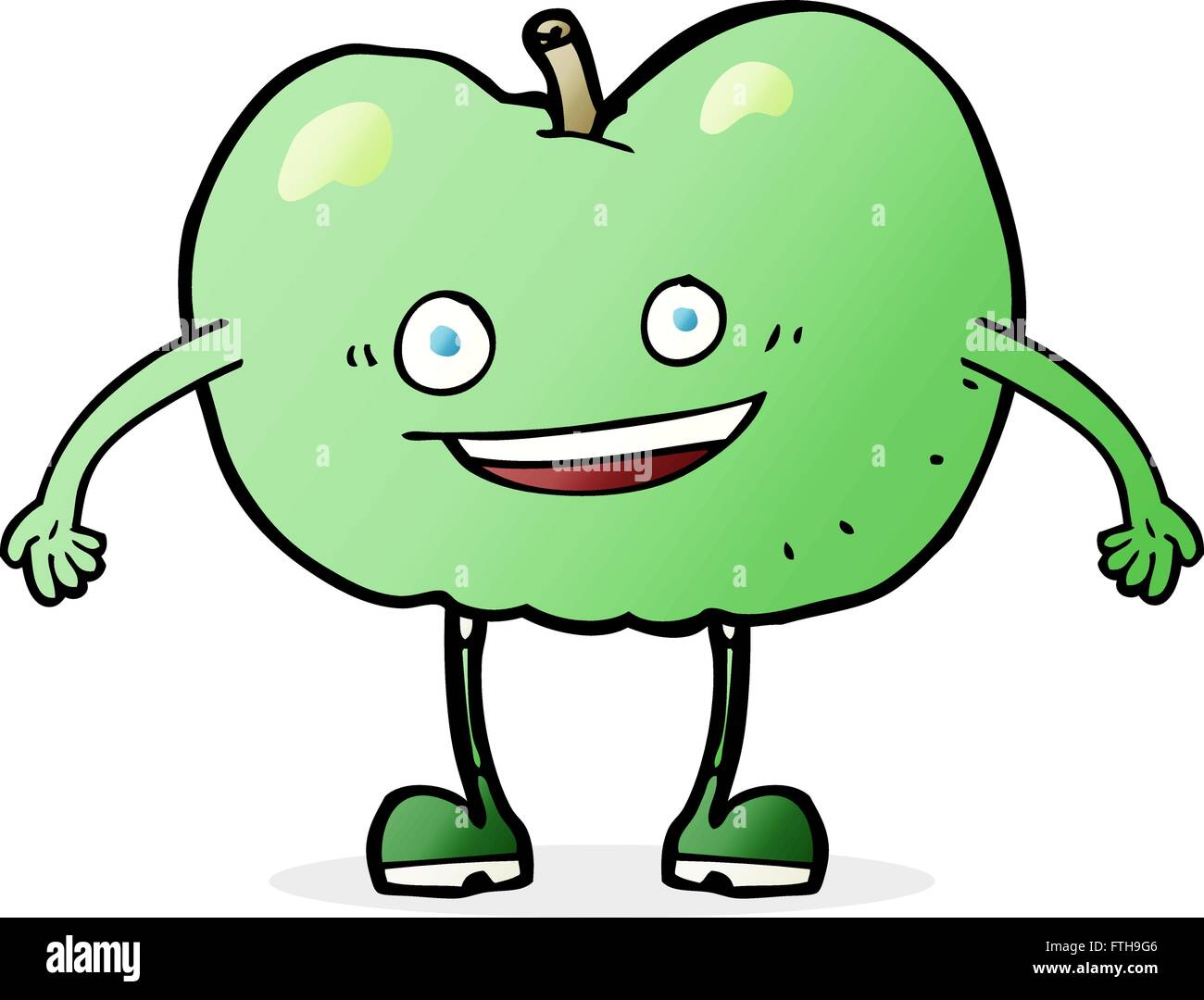 cartoon happy apple character Stock Vector Image & Art - Alamy