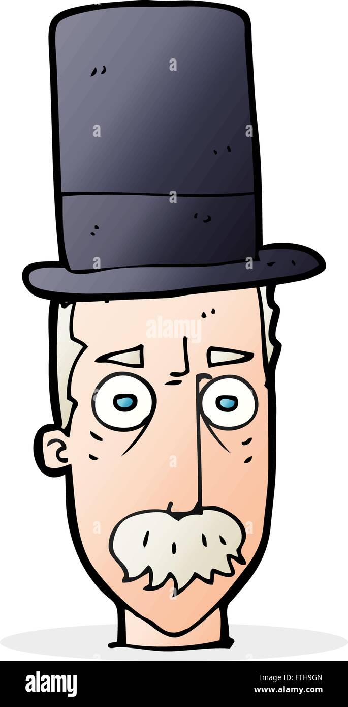cartoon man wearing top hat Stock Vector Image & Art - Alamy