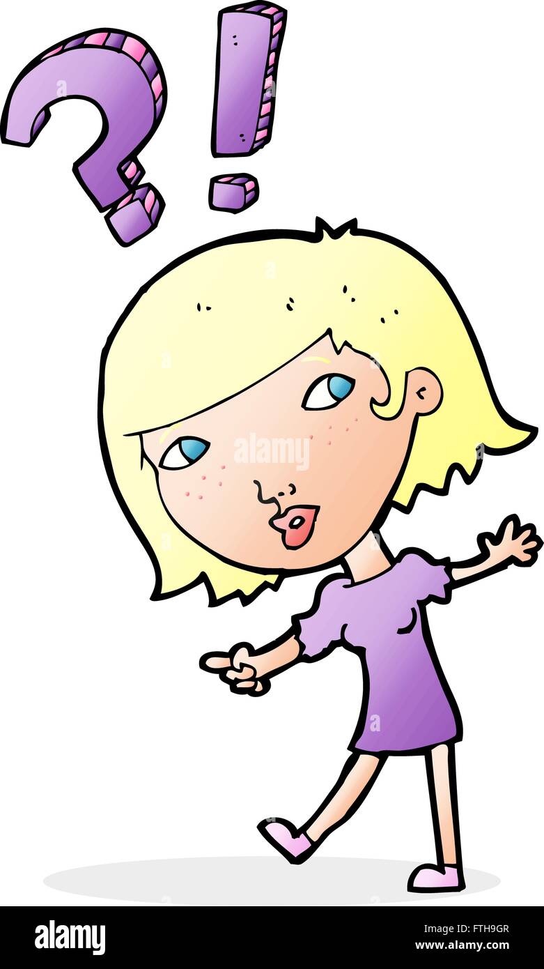 cartoon woman asking question Stock Vector Image & Art - Alamy