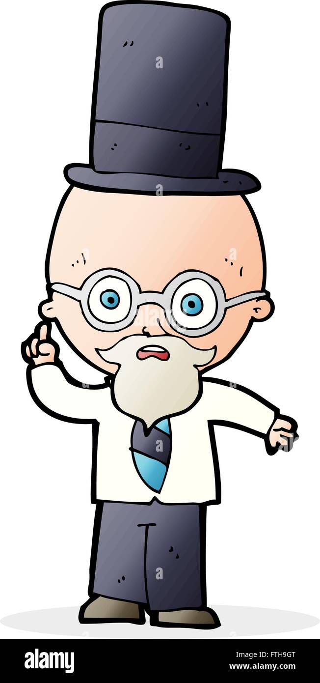 cartoon man wearing top hat Stock Vector Image & Art - Alamy