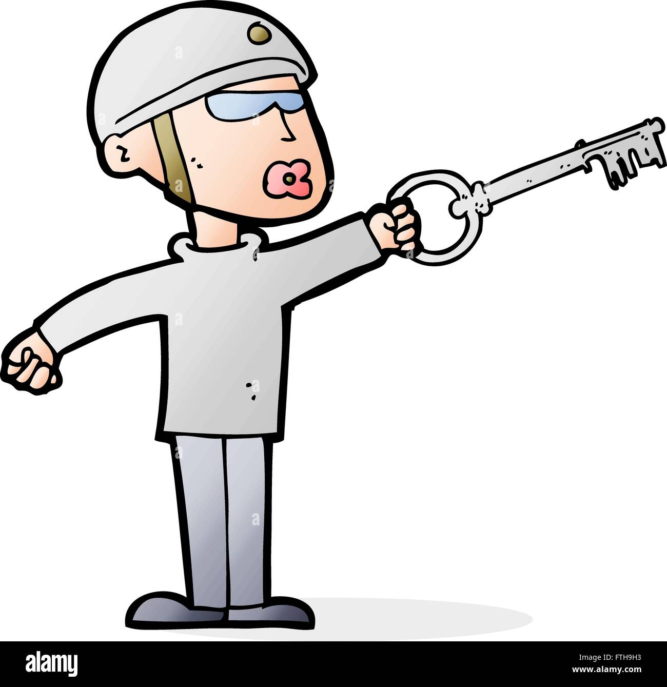 Cartoon security guy key hi-res stock photography and images - Alamy